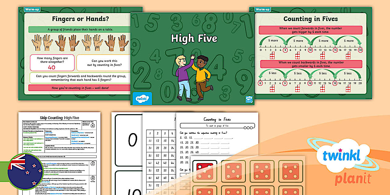 Level 1 Skip Counting: Skip Count Forward and Backwards in Groups of Fives