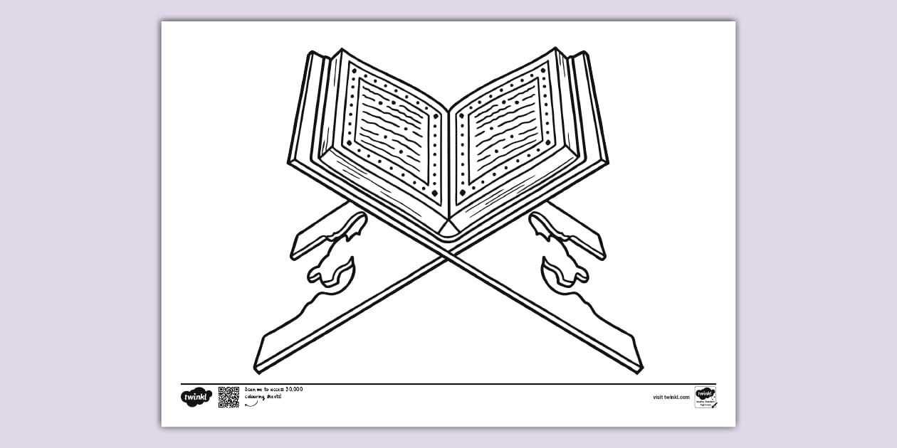 A Qur'an Colouring Sheet | Colouring Sheets - Twinkl
