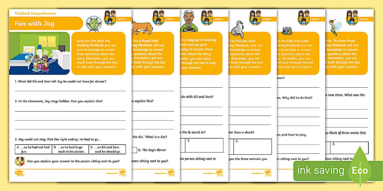 Phase 5 Reading Comprehension Weeks 1-10 - KS1 - Twinkl