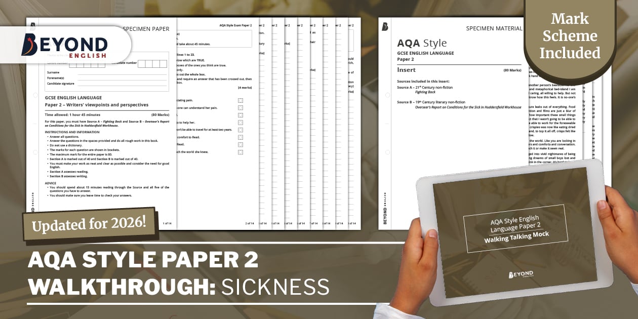 AQA English Language Paper 2 Walking Talking Mock | Beyond