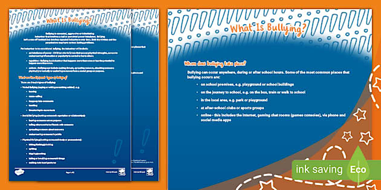 Parent Guide: What is Bullying? (teacher made) - Twinkl