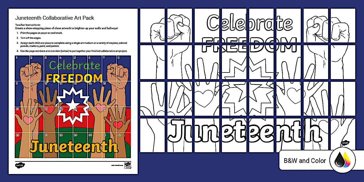 Juneteenth Art Project Activity Sheet | Twinkl USA - Twinkl