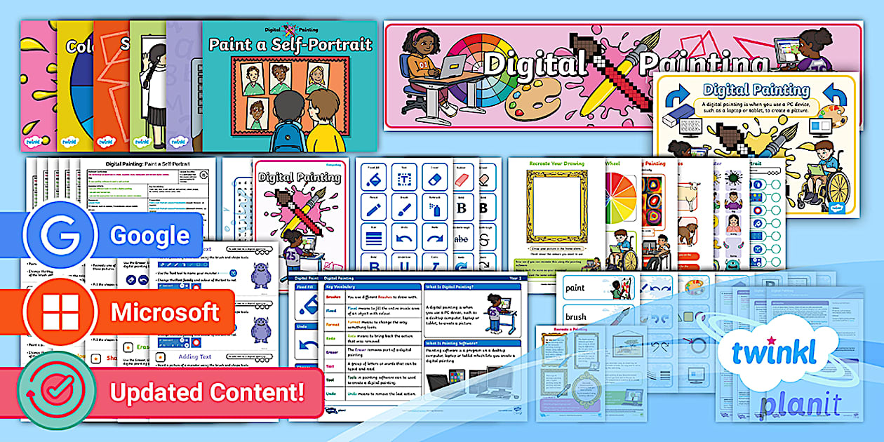 Computing: Digital Painting: Year 1 Unit Pack (teacher made)
