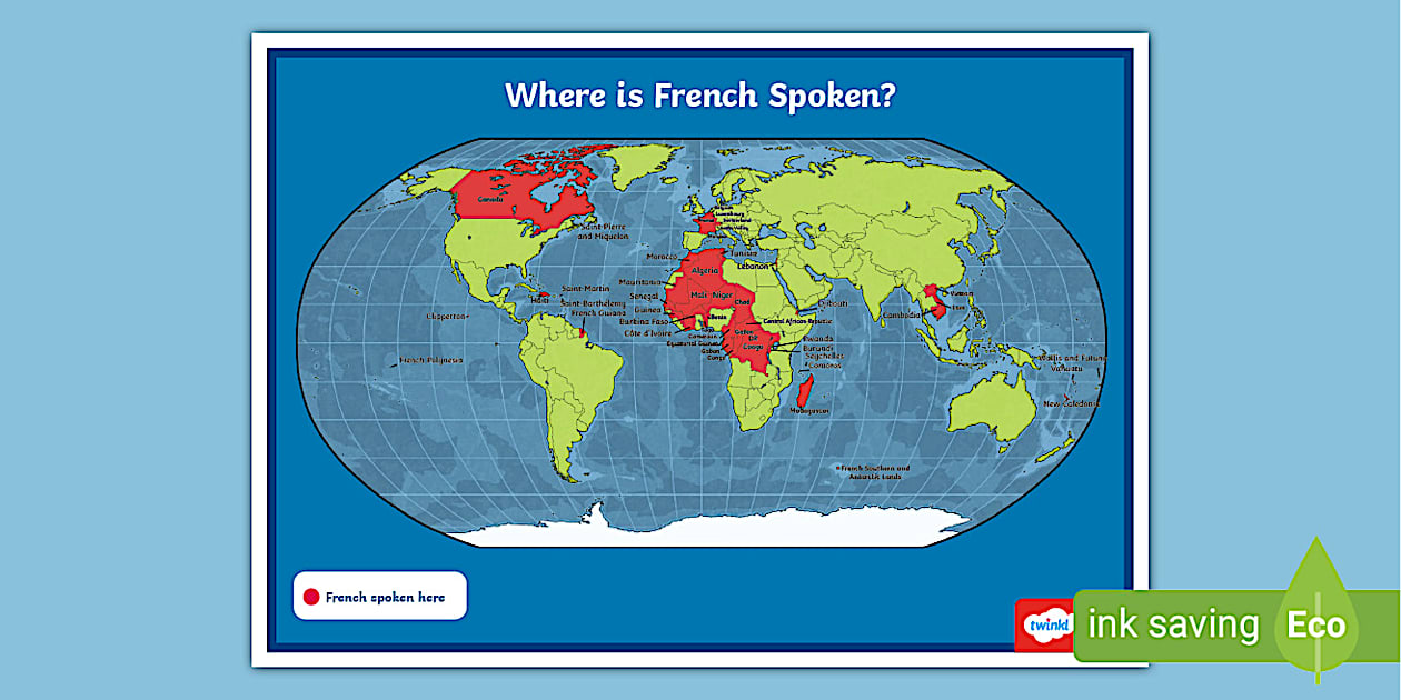 👉 French Display Poster - Countries that speak French