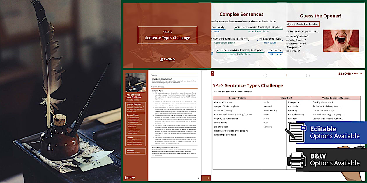 Using A Range of Sentence Structures Lesson Pack - Twinkl