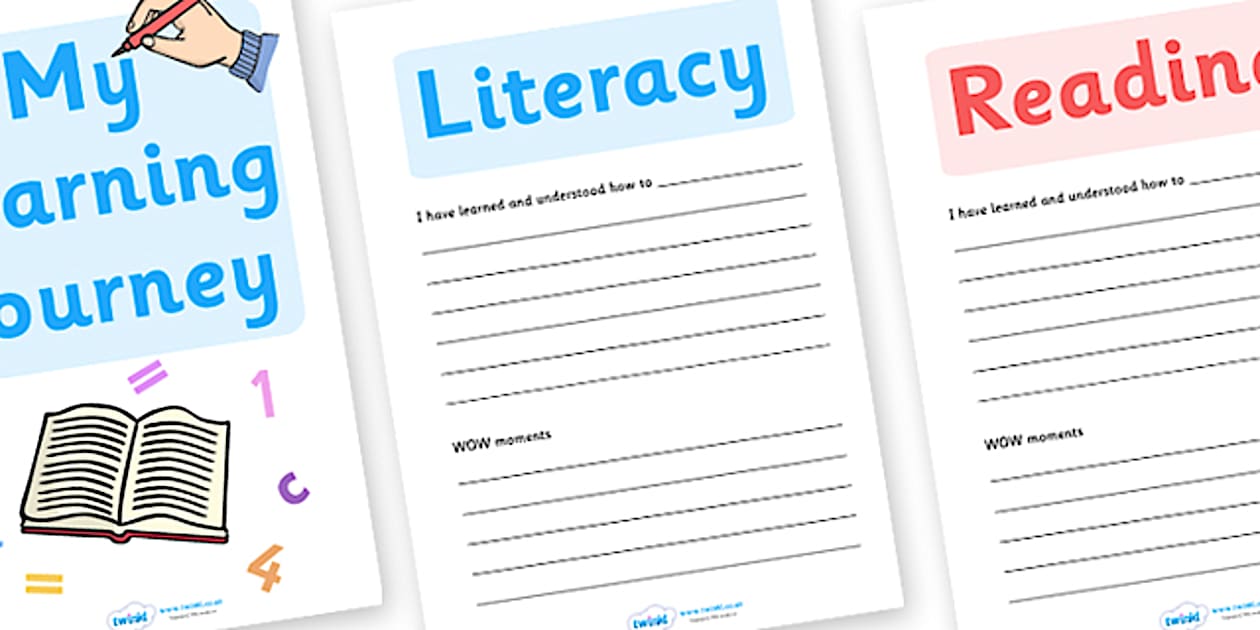 My Learning Journey Folder Headers (teacher made) - Twinkl