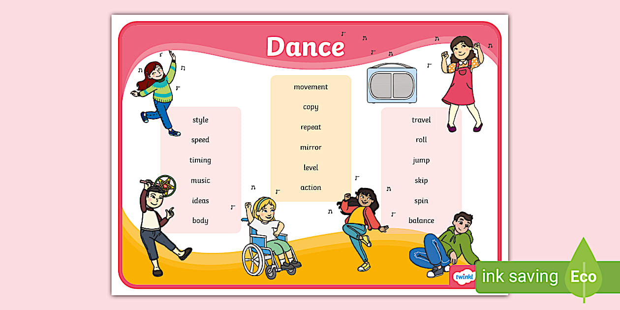 Dance KS1 Word Mat (teacher made) - Twinkl