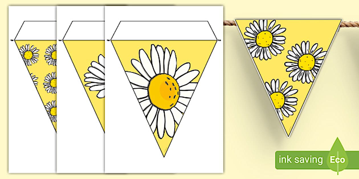 Daisy Flower Bunting – Display Bunting – Twinkl Resources