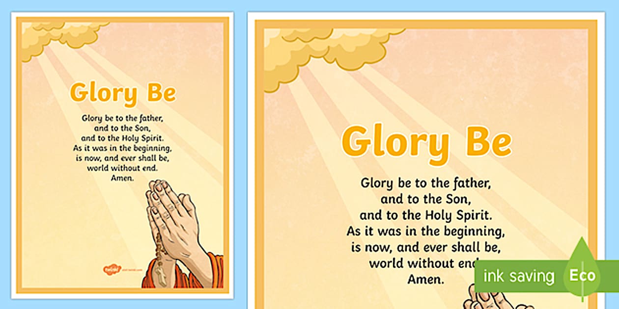 The Glory Be Poster | Christian Teaching Resource | Twinkl