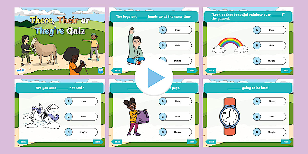 There, Their or They're PowerPoint Quiz (Teacher-Made)