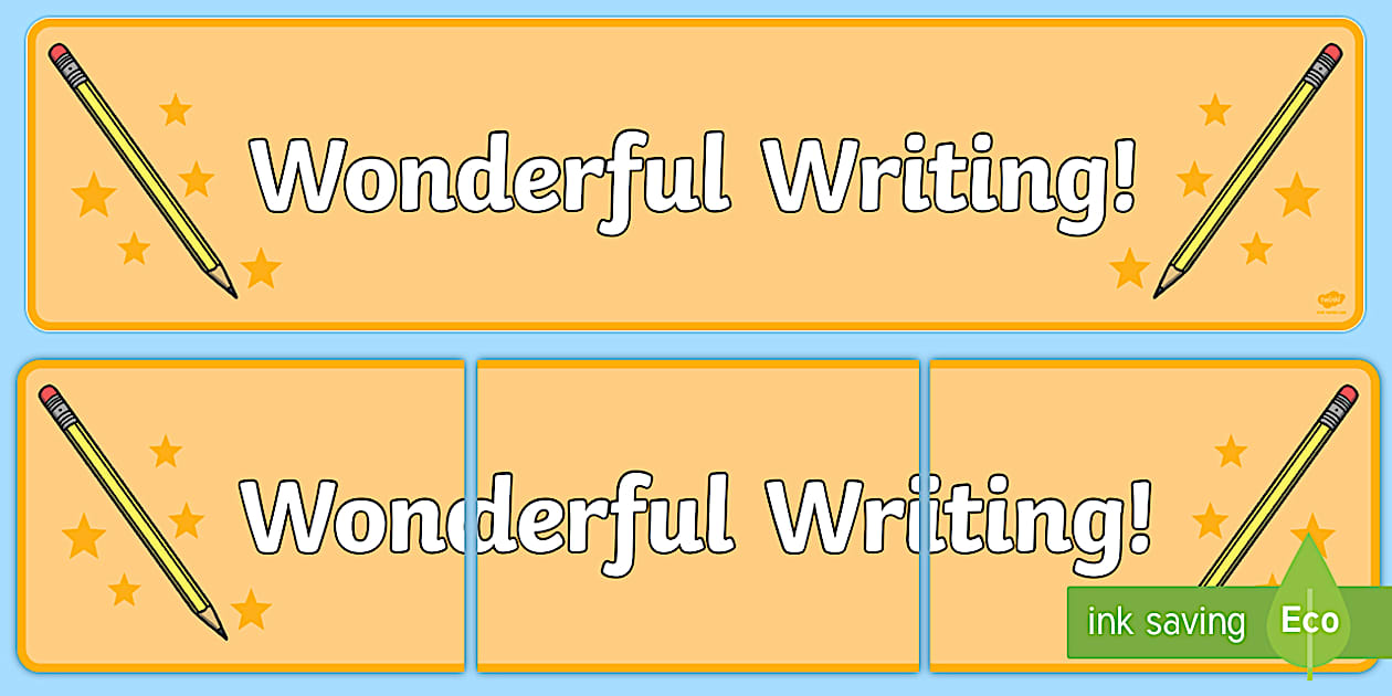Wonderful Writing Cursive Display Banner - Twinkl