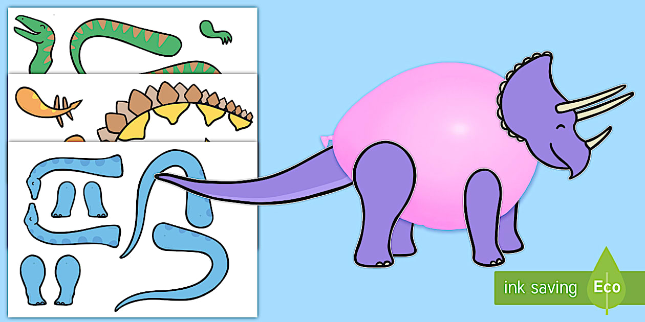 Dinosaur Balloon Character Cut-Outs
