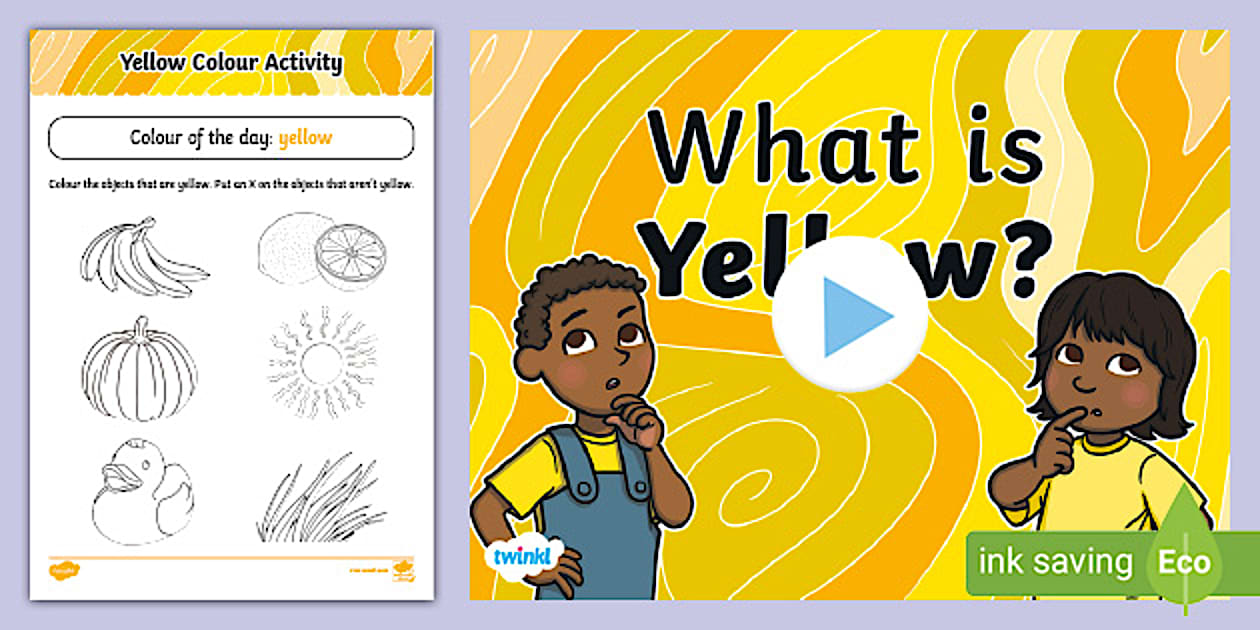 What is Yellow Colour Activity Sheet (teacher made) - Twinkl