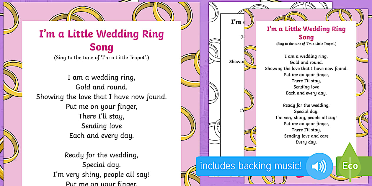 I'm a Little Wedding Ring Song - Twinkl