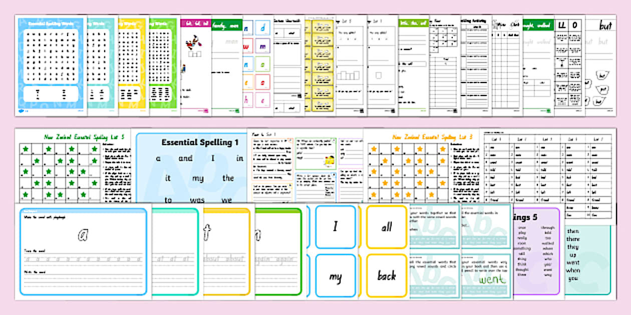 New Zealand Essential Words Bumper Spelling Pack - Twinkl