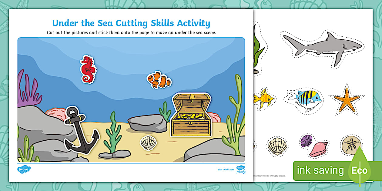 Under the Sea Cutting Skills Activity (teacher made)