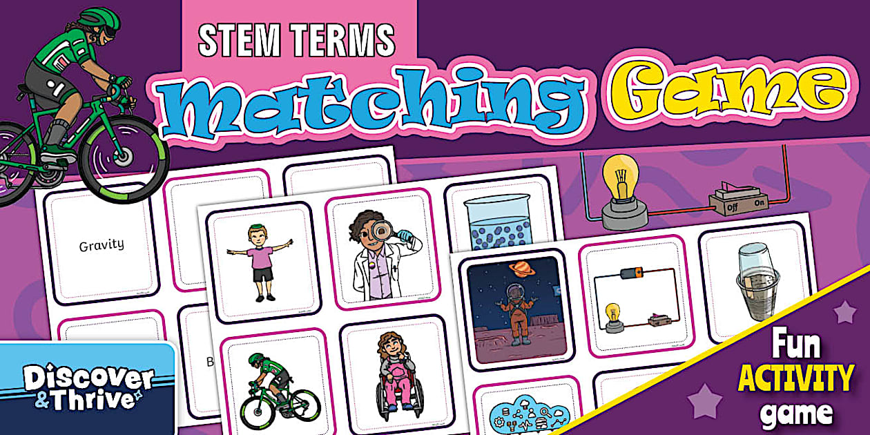 STEM (Nature of STEM) STEM Terms Matching Game (2nd Class)