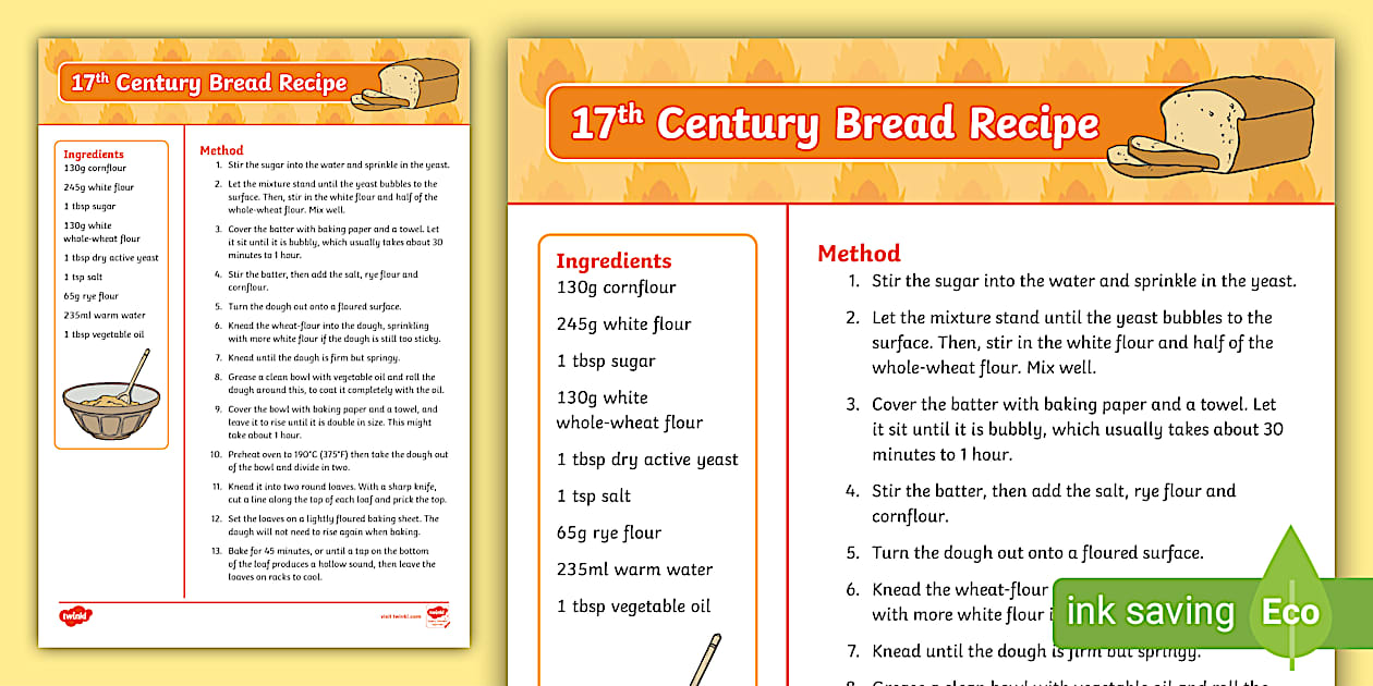 Great Fire of London Bread Recipe