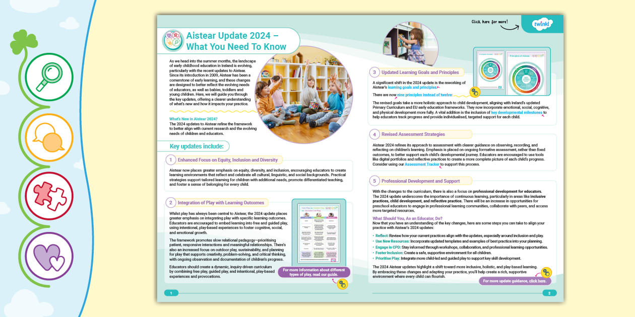 Aistear 2024 Update- What You Need To Know (teacher made)