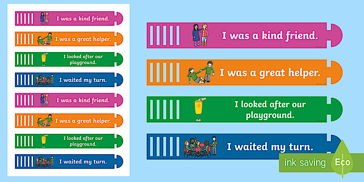 Celebrating Positive Playground Behavior Wristband