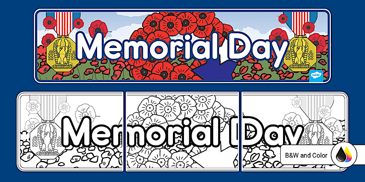 Memorial Day Banner (teacher made) - Twinkl