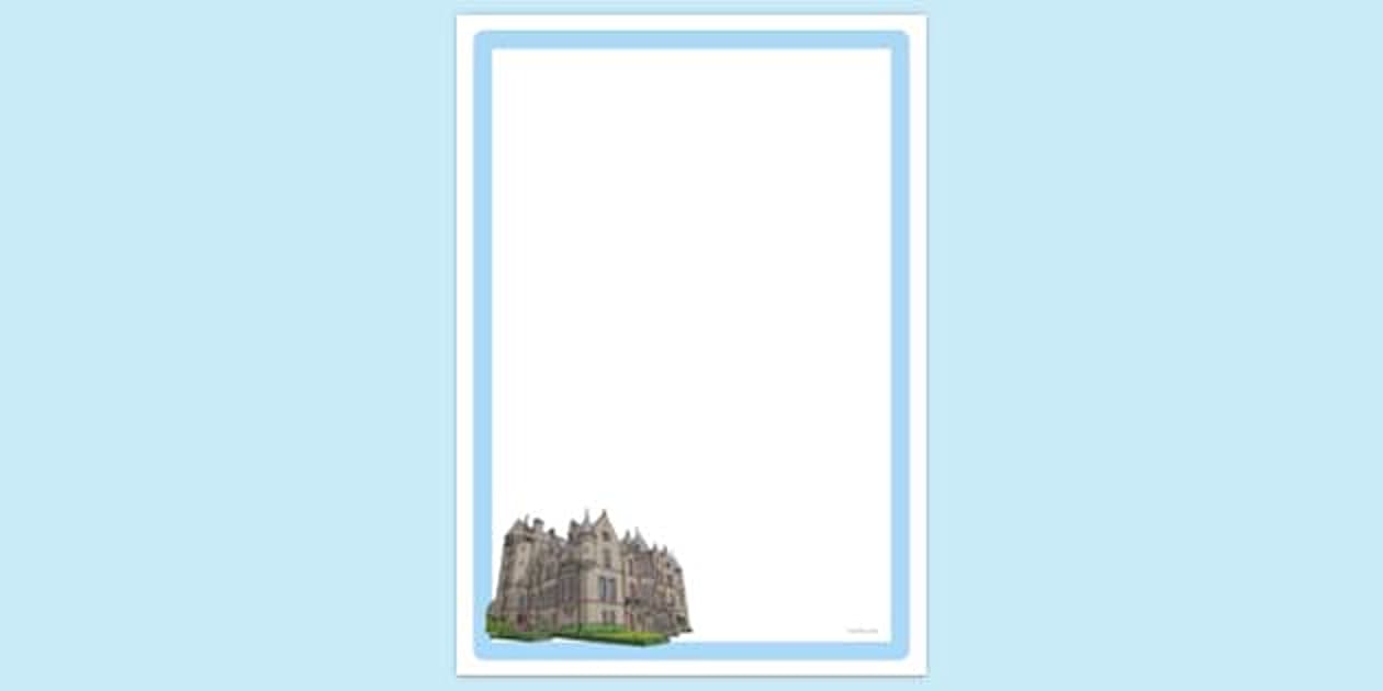 Simple Blank Belfast Castle Page Border | Page Borders