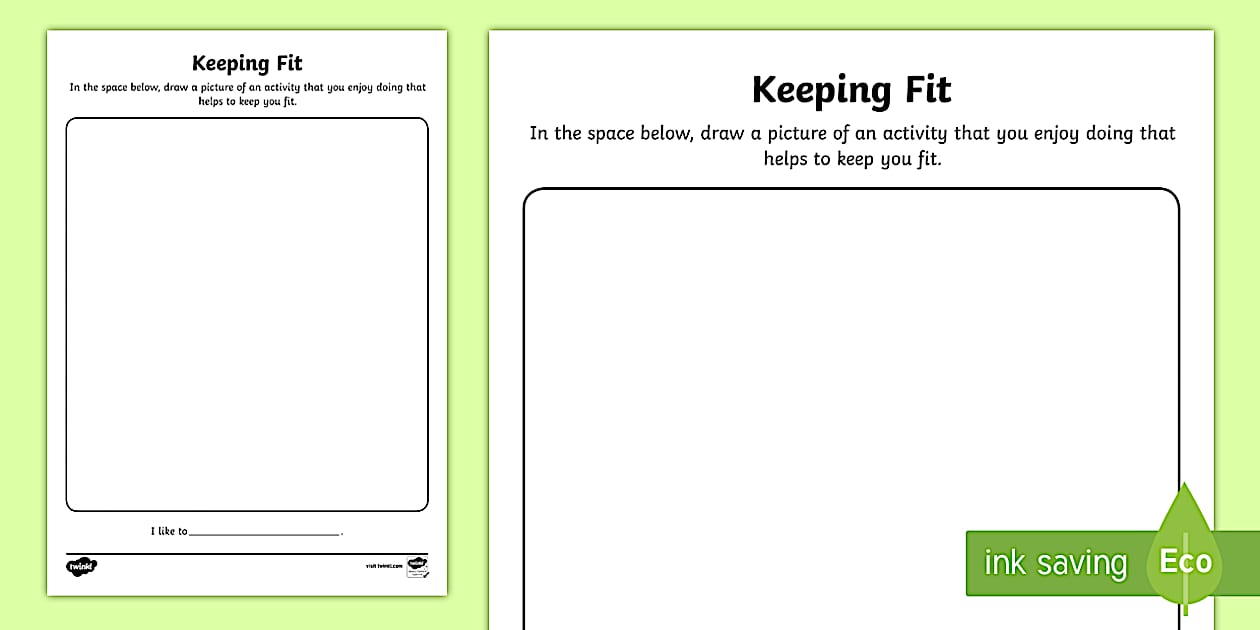 Keeping Fit Worksheet / Worksheet (teacher made) - Twinkl