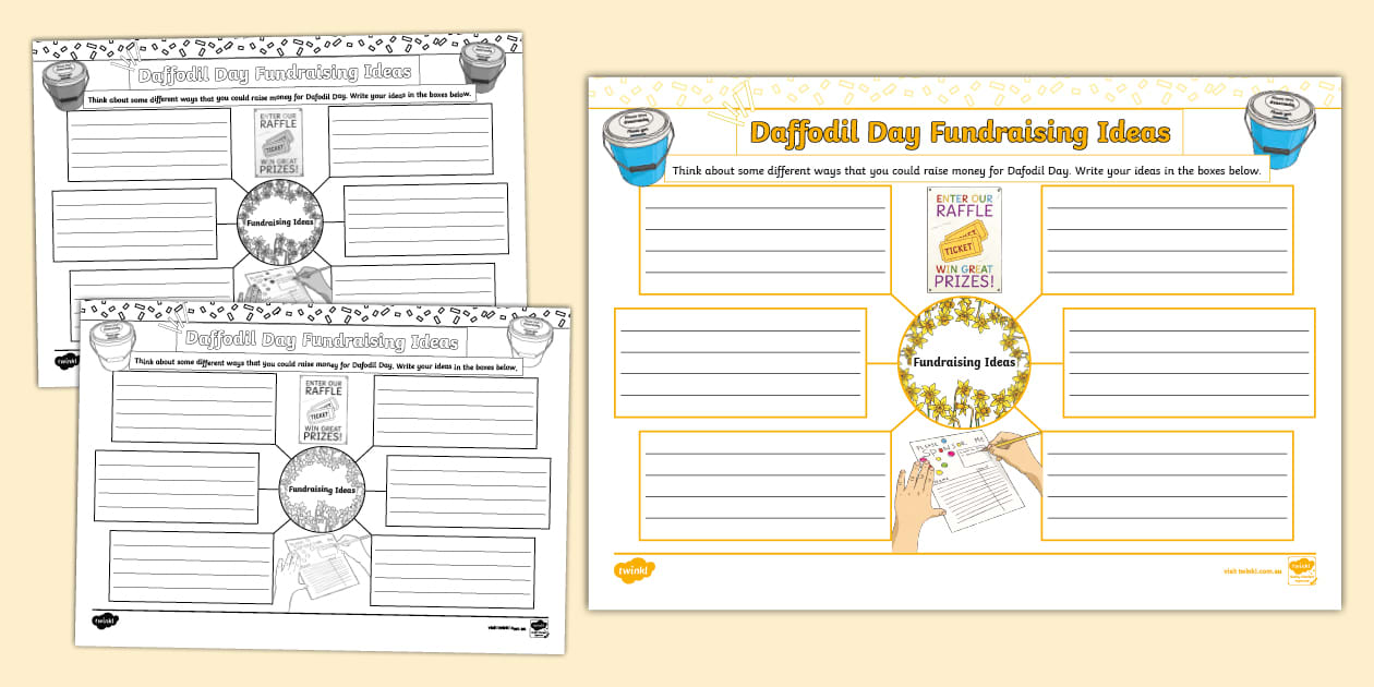 Daffodil Day Fundraising Ideas Mind Map (teacher made)