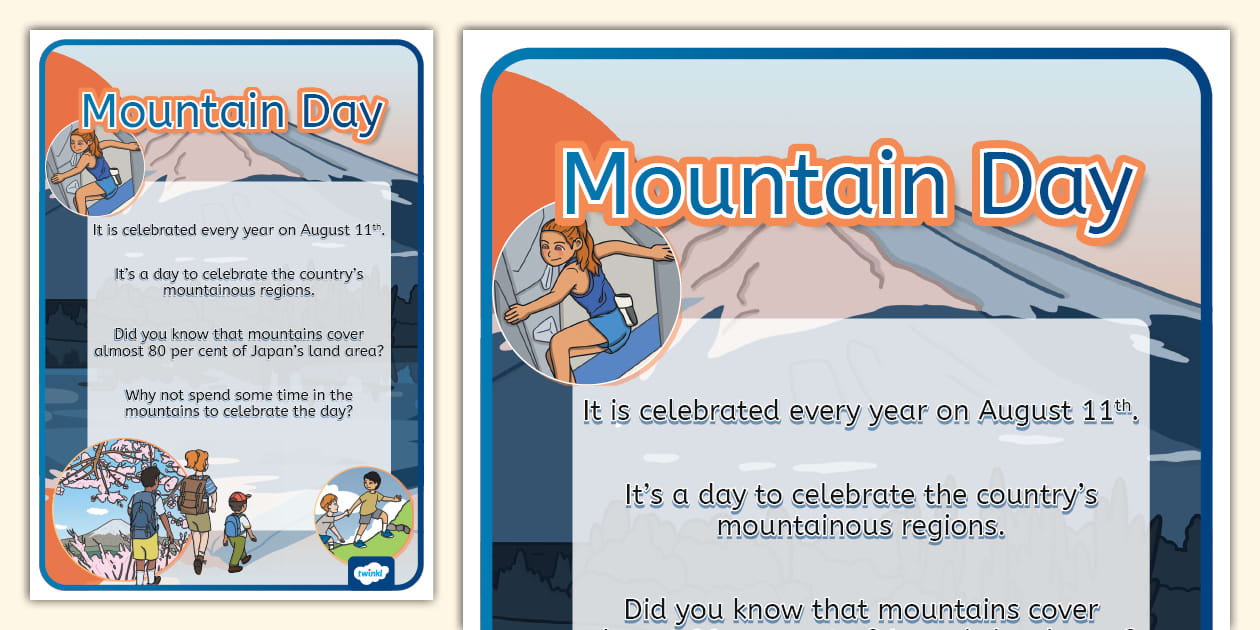 * NEW * Mountain Day Display Poster - Twinkl Events and Festivals