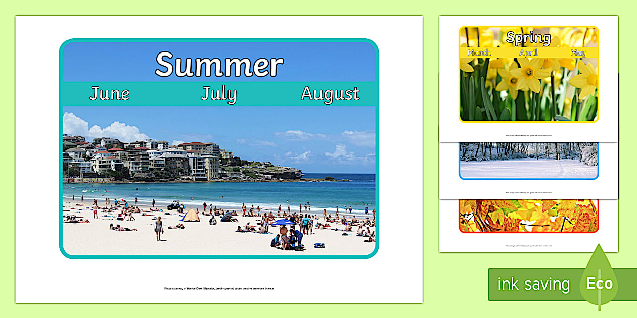 Seasons and Months Display Poster (teacher made) - Twinkl