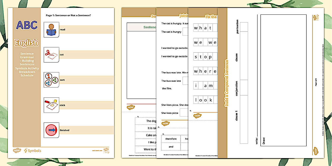 SEND Older Learners: Sentence Grammar - Building Sentences