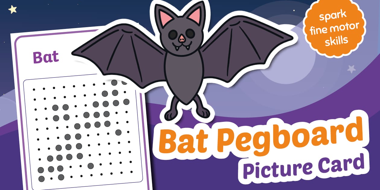 Bat Pegboard Picture Card