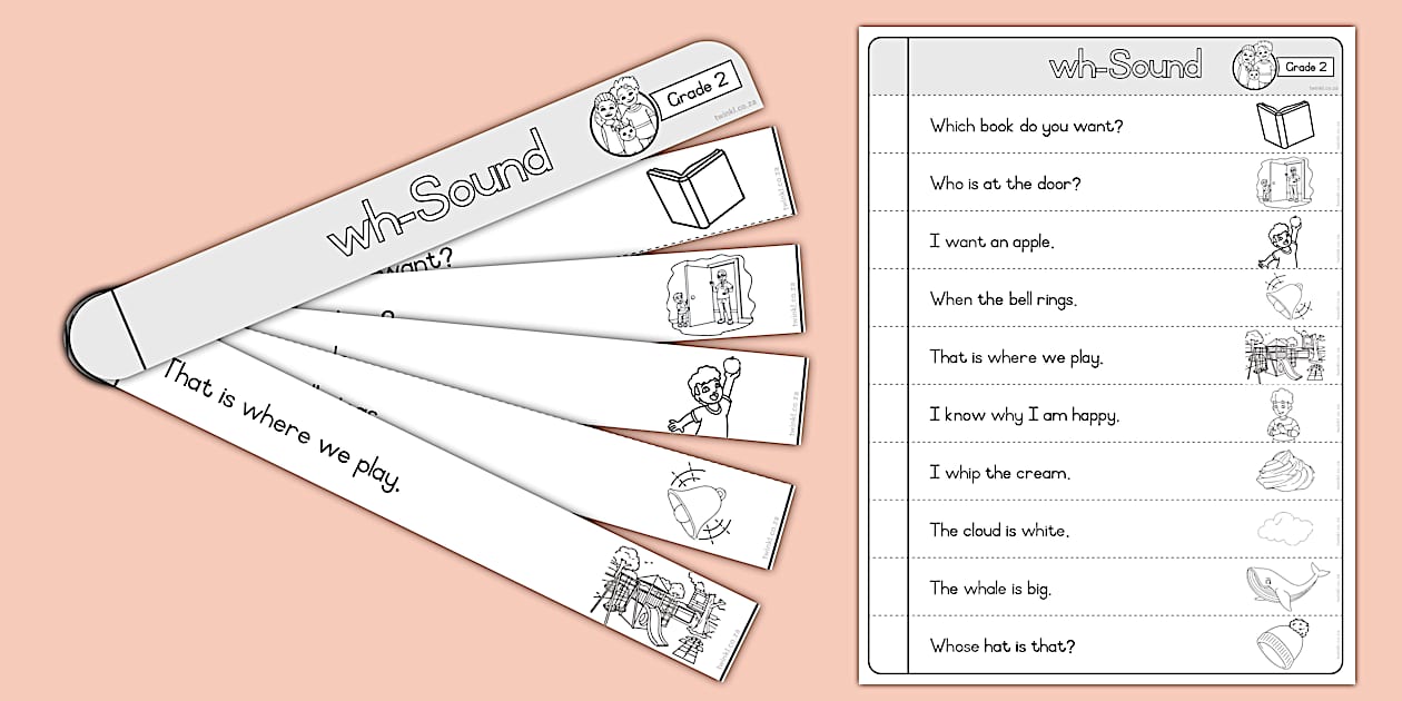 Grade 2 Phonics Reading Strips wh- (Teacher-Made) - Twinkl