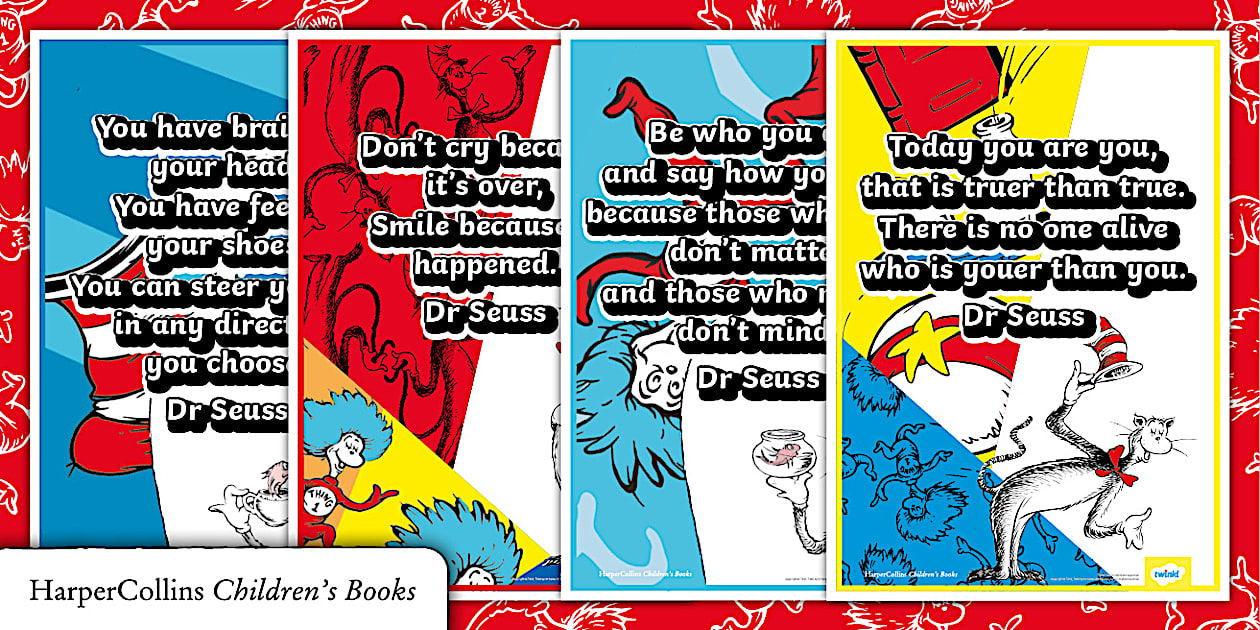 FREE! - Dr. Seuss: Motivational Posters (teacher made)