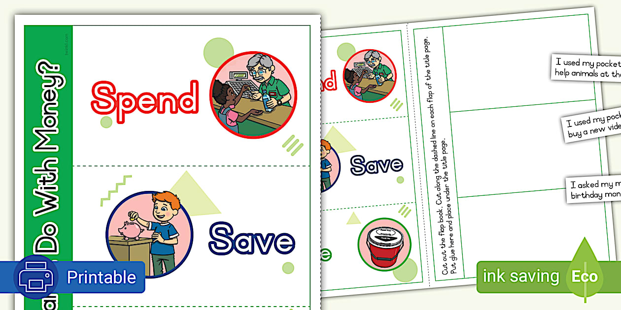 What Can I Do With Money? Flap Book (Teacher-Made) - Twinkl