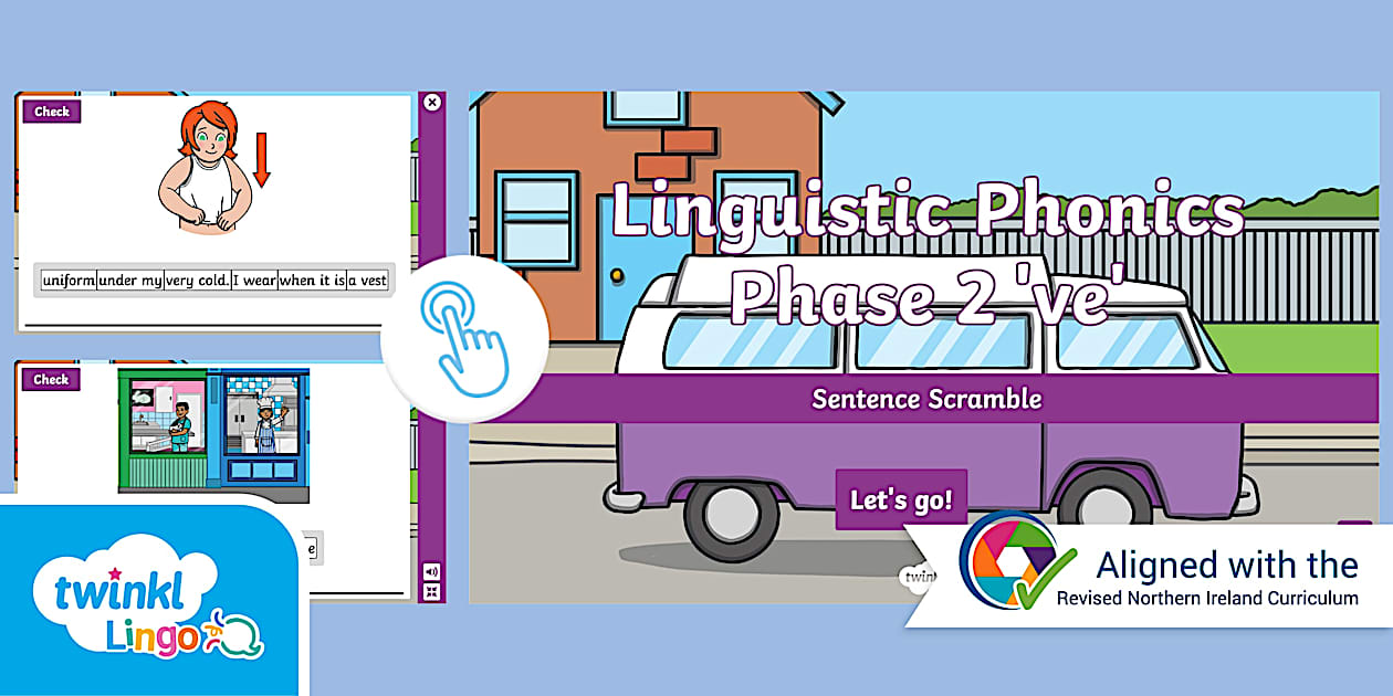 Linguistic Phonics Phase 2 've' Sentence Scramble Activity