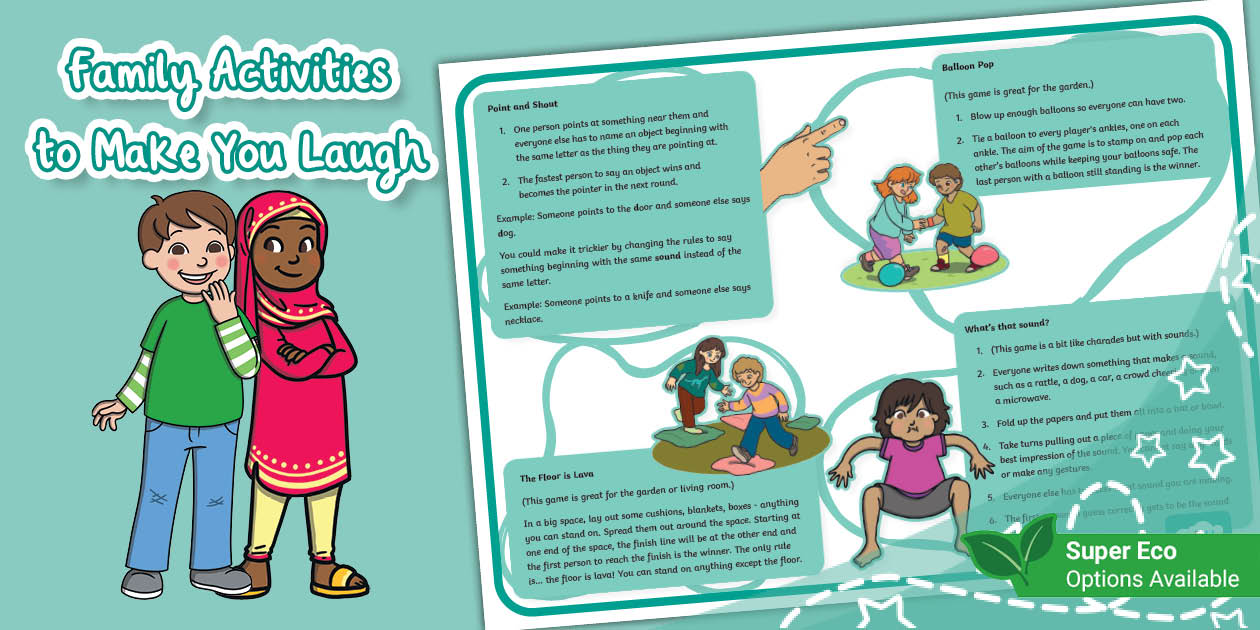 Family Activities to Make You Laugh (teacher made) - Twinkl