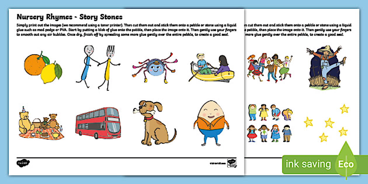 Nursery Rhyme Story Stones | EYFS | Twinkl Resources