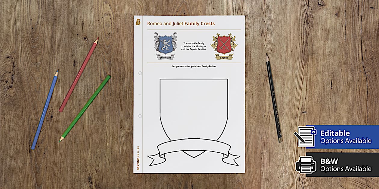 Family in Romeo and Juliet | Designing a Crest | Beyond