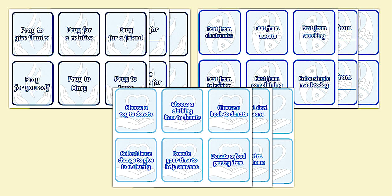 40 Days of Lent Card Set (teacher made) - Twinkl