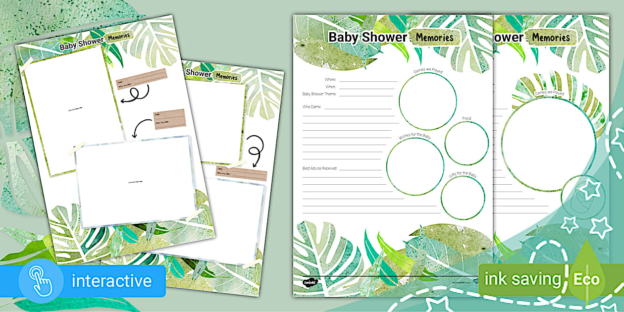 FREE! - Baby Shower Memories - My Baby Journal - Twinkl