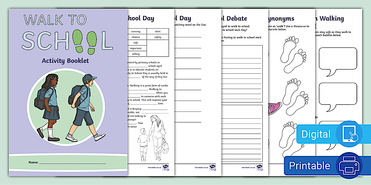 Years 3-6 Walk to School Activity Booklet (teacher made)