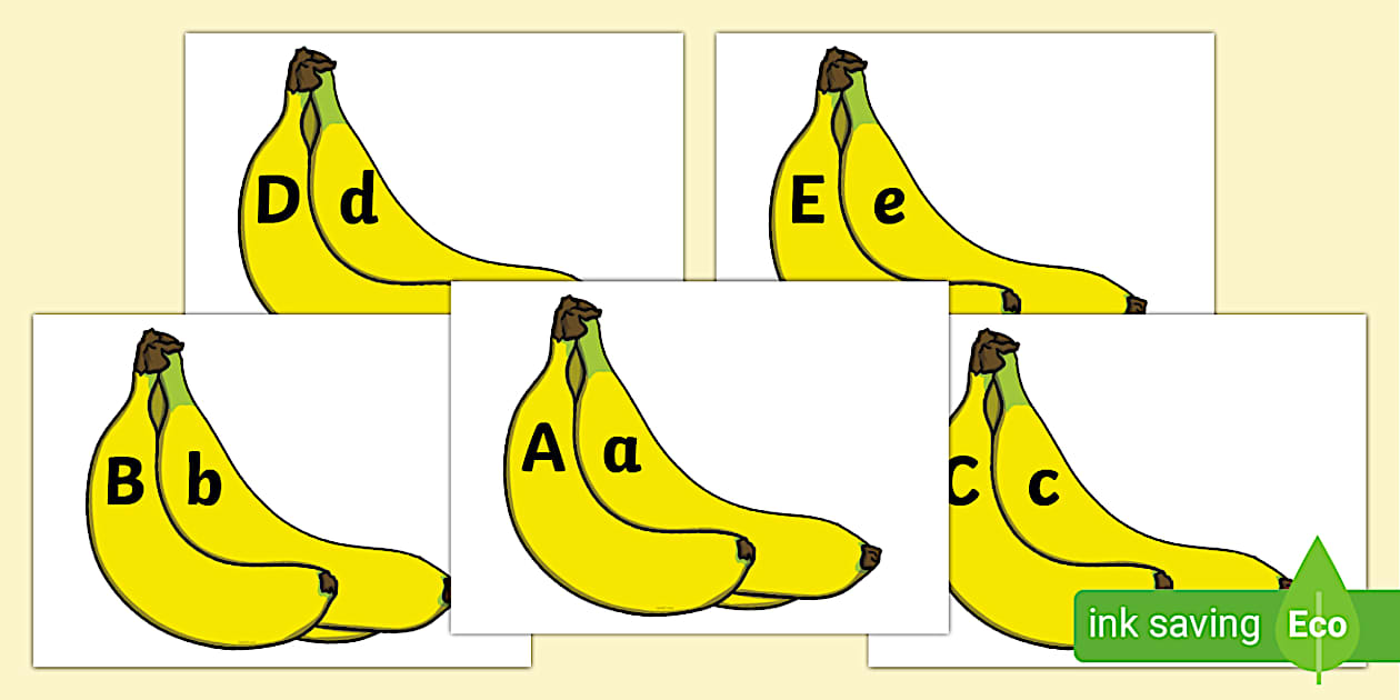 Banana Letters | Classroom Food Display Lettering | Twinkl