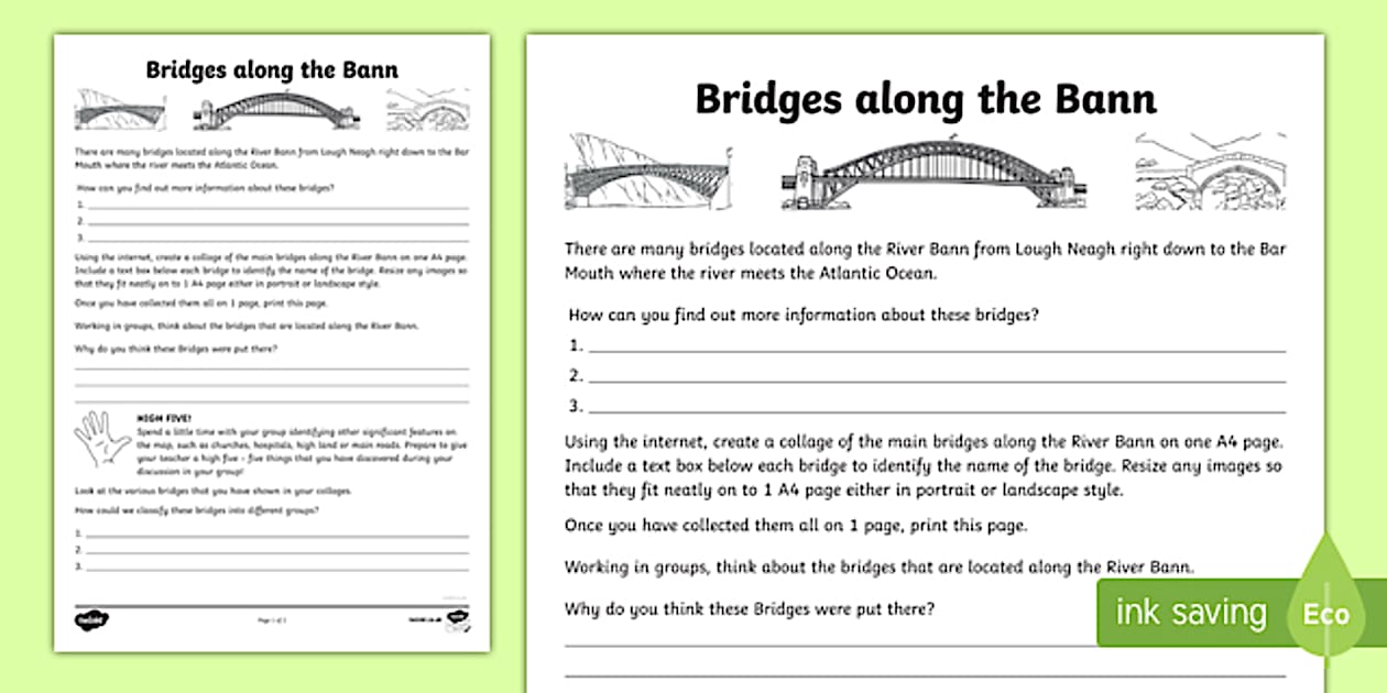 Bridges along the Bann Map (Teacher-Made) - Twinkl