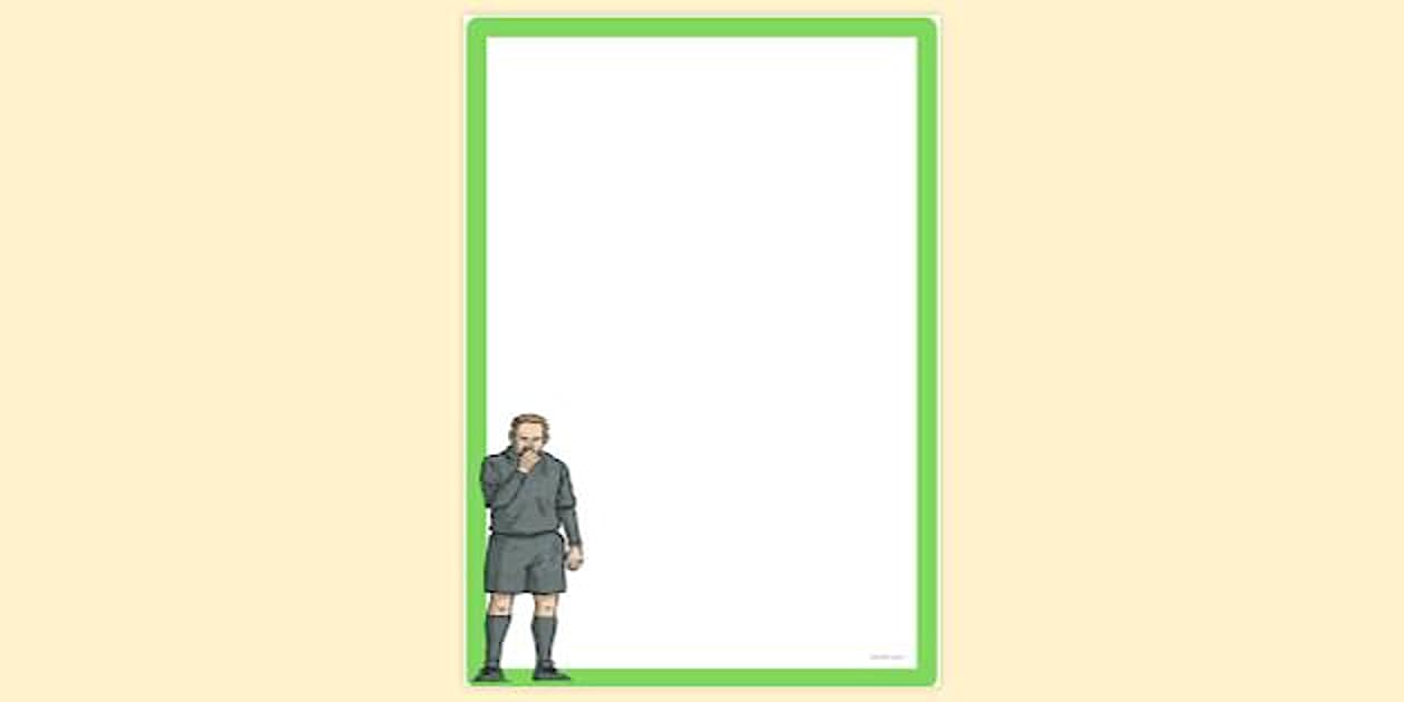 Simple Blank Rugby Referee Page Border | Page Borders | Twinkl