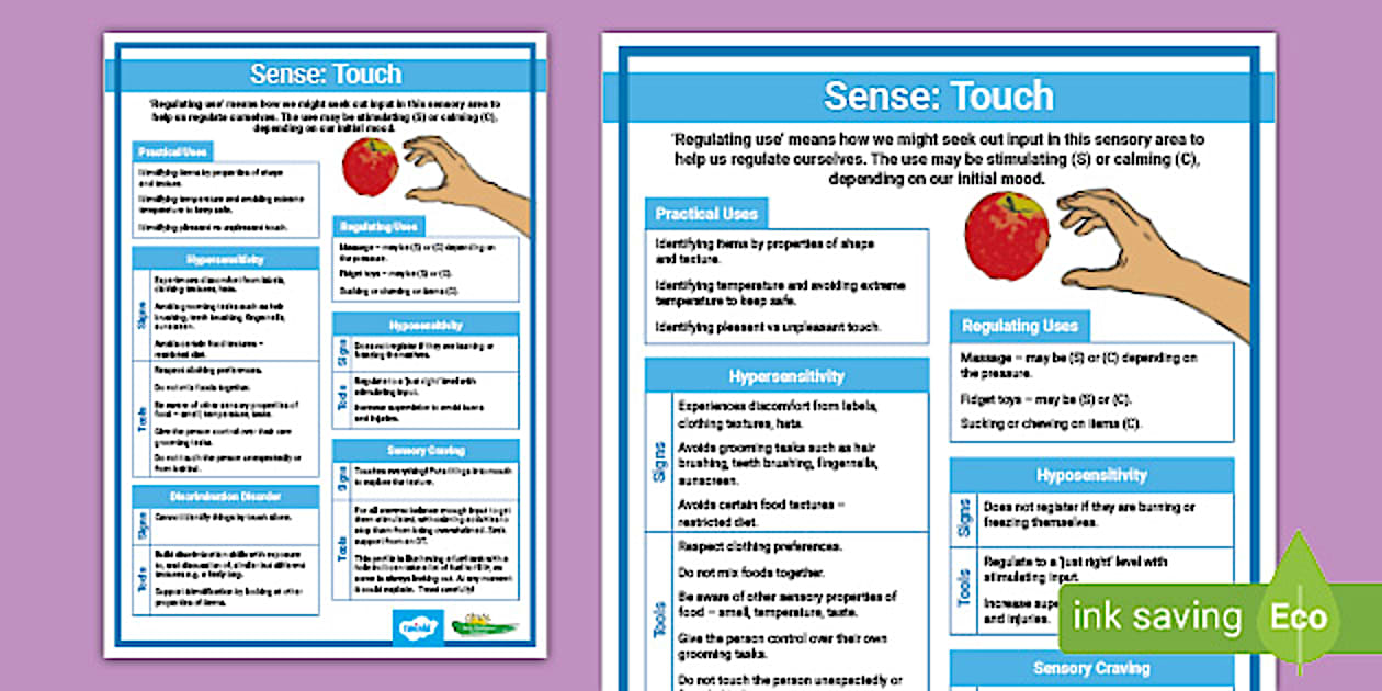 Regulating Sense of Touch Display Poster (professor feito)