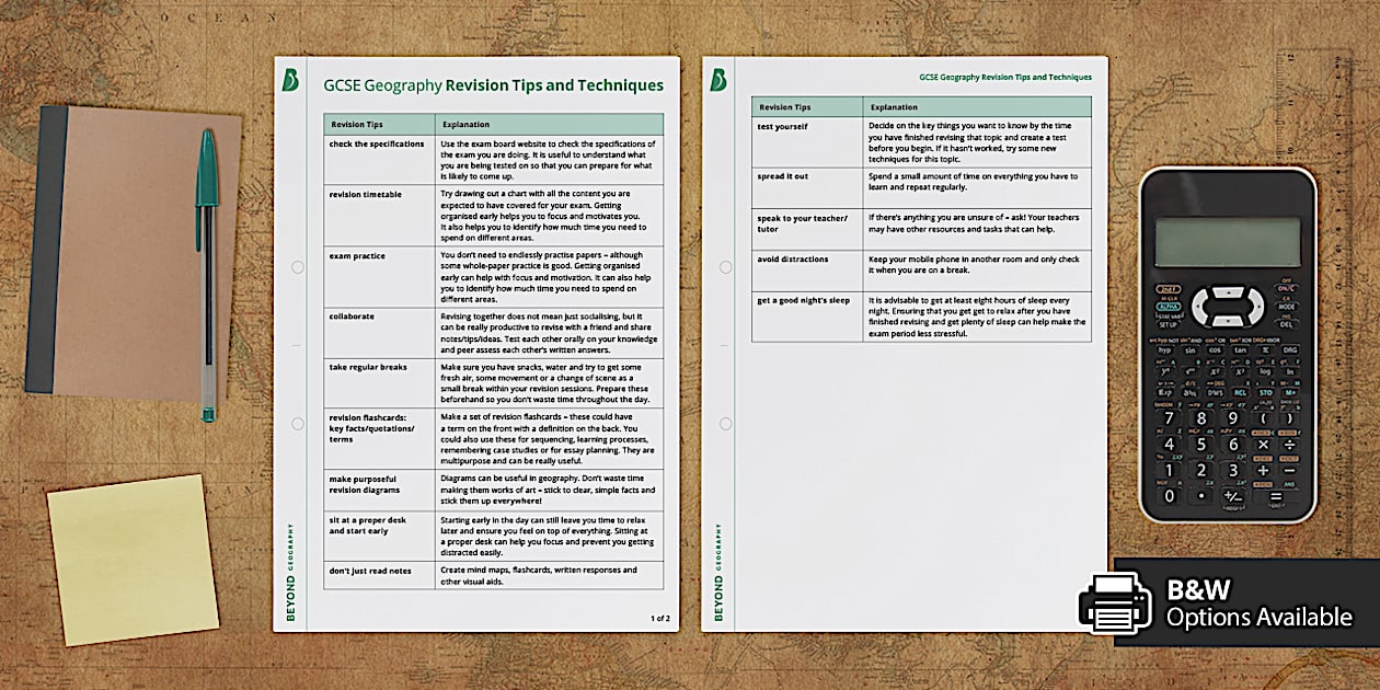 GCSE Geography Revision Tips and Techniques | Beyond
