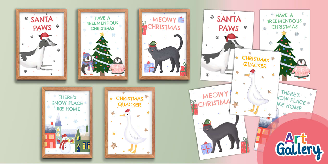 Christmas Puns Poster Pack | Twinkl Art Gallery - Twinkl