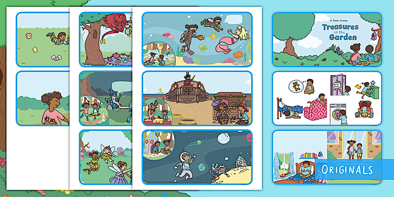 Treasures in the Garden Story Sequencing Cards - Twinkl