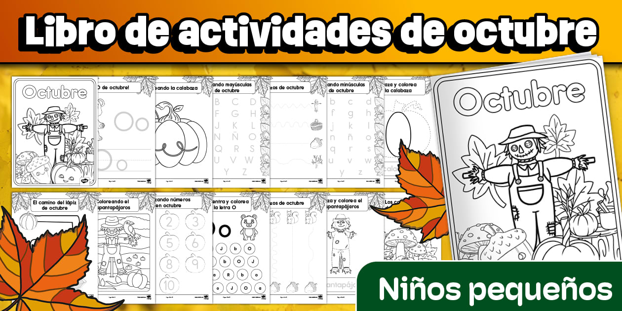 Libro de actividades de octubre | Spanish October Busy Book